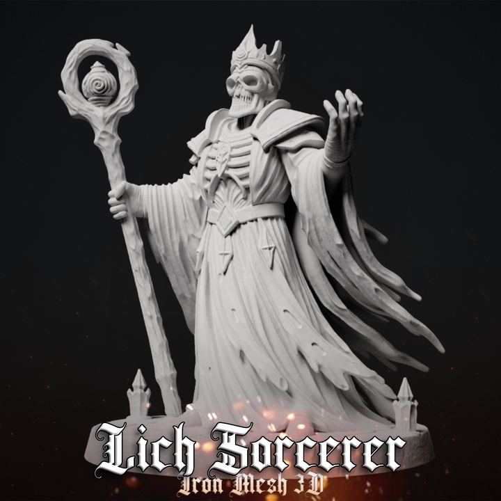 3D Printable Lich Sorcerer by Iron-Mesh-3D